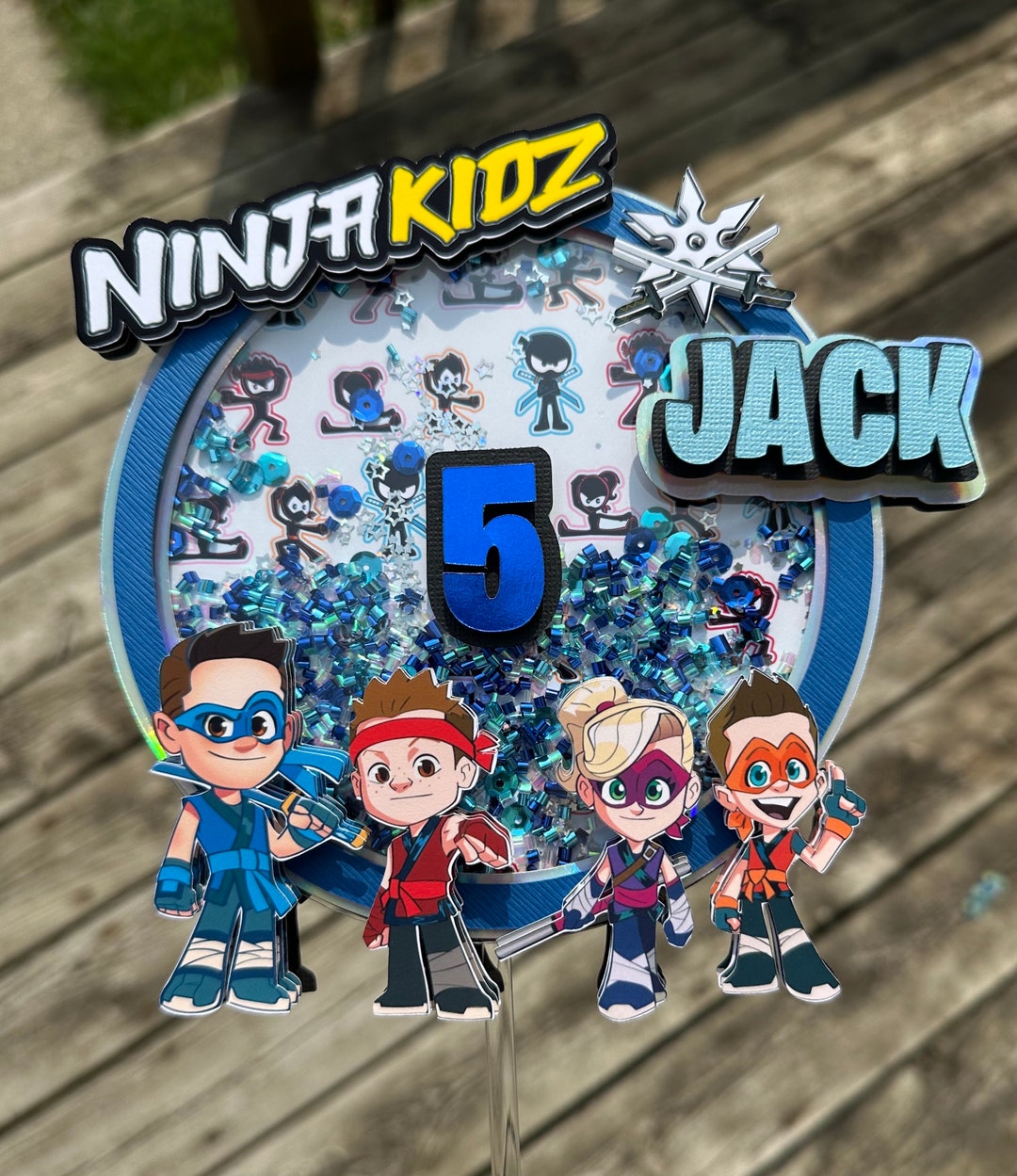 Ninja Kidz Cake Topper Shaker - Etsy