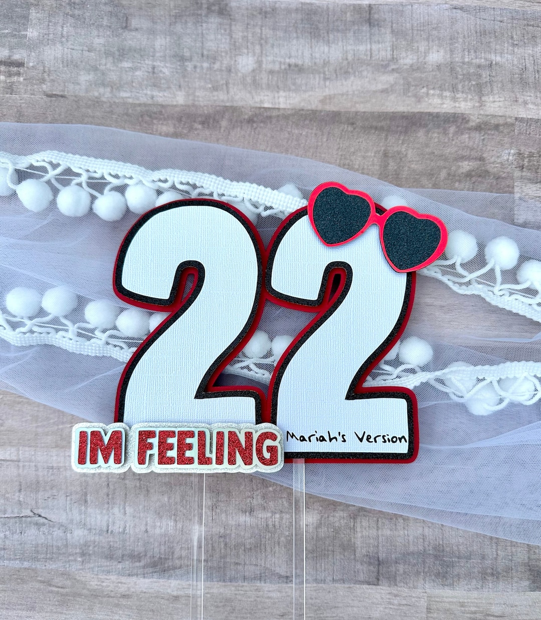 Feeling 22 Cake Topper Customizable Name - Etsy