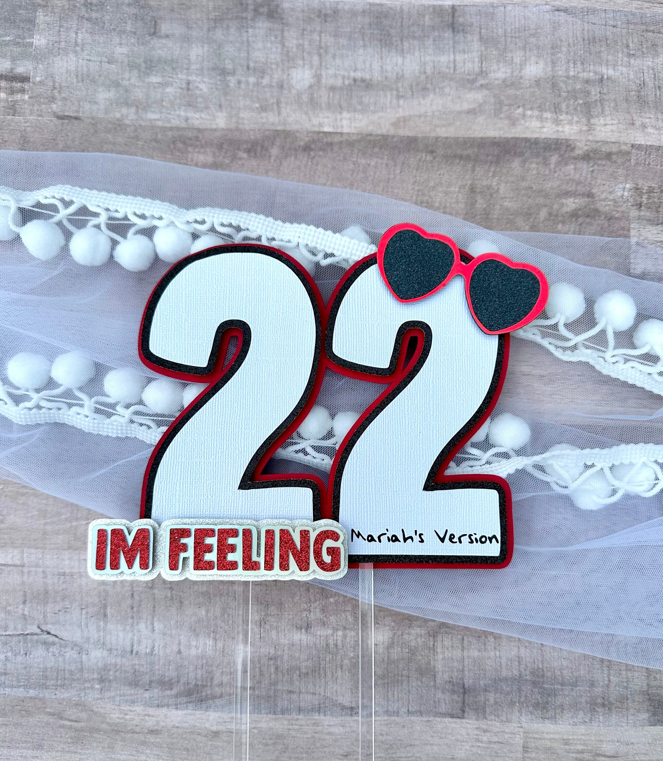 Feeling 22 Cake Topper Customizable Name - Etsy
