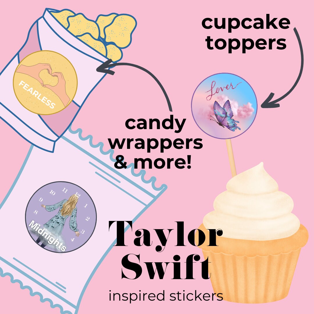 Stickers | Taylor Swift Eras Tour | Party Supplies | Cupcake Toppers ...