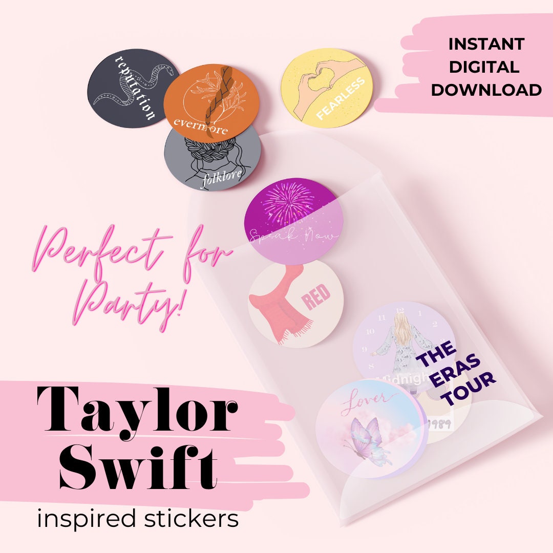Stickers | Taylor Swift Eras Tour | Party Supplies | Cupcake Toppers ...