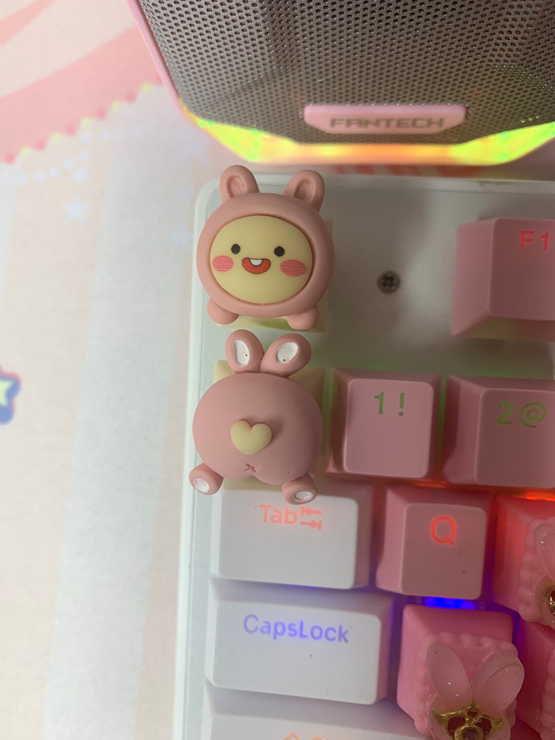 Cute Farm Animal Keycaps 2 Pcsartisan Keycappbtcherry - Etsy