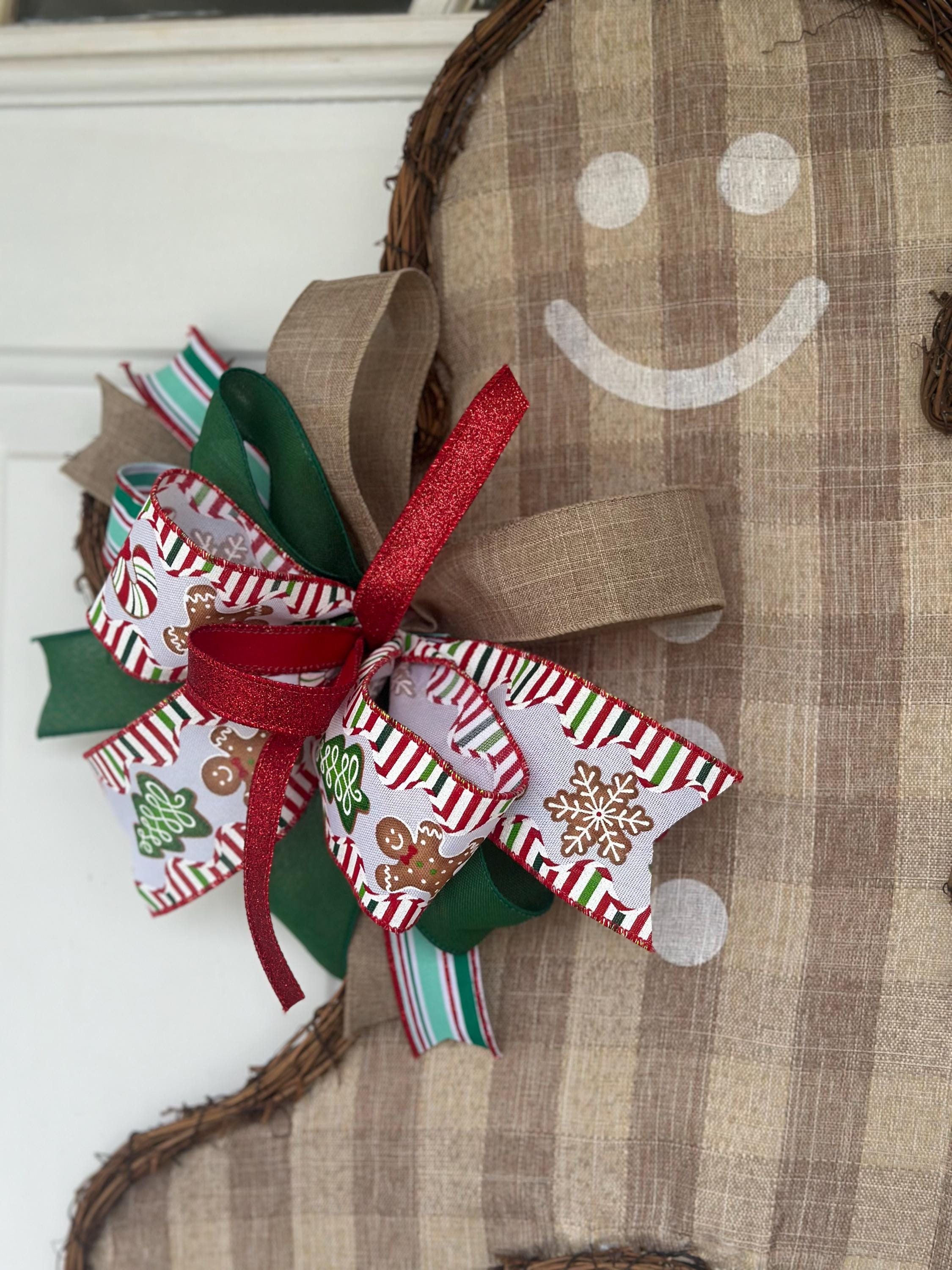 Gingerbread Man Door Hanger, Christmas Gingerbread Man Hanger, Front ...