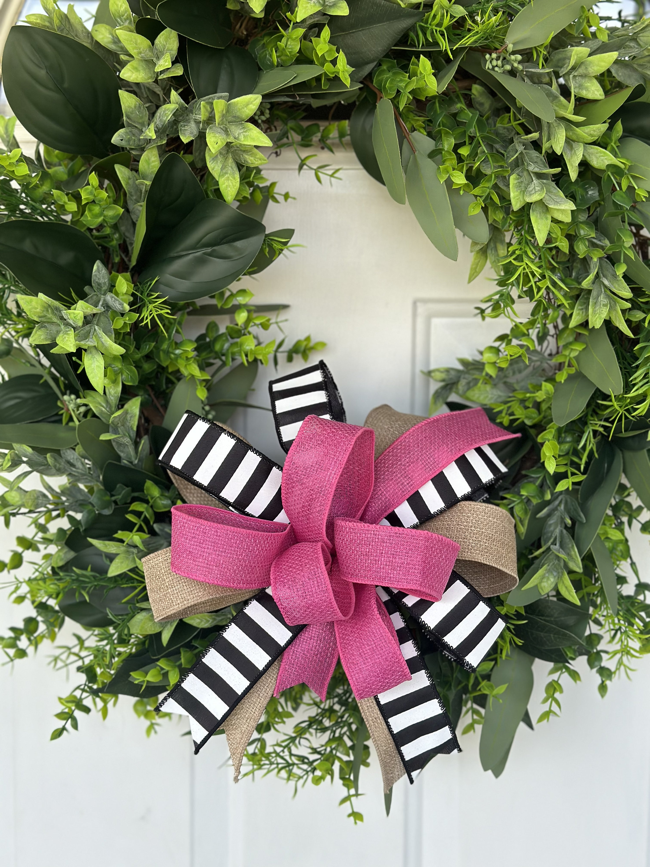 Summer Wreath Bow, Summer Lantern Bow, Gift Bow, Mothers Day Bow ...