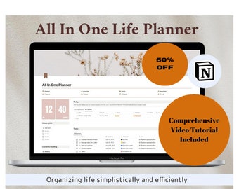 Notion Template Extended Life Planner All in One Template Notion Dashboard, Ultimate Notion ...
