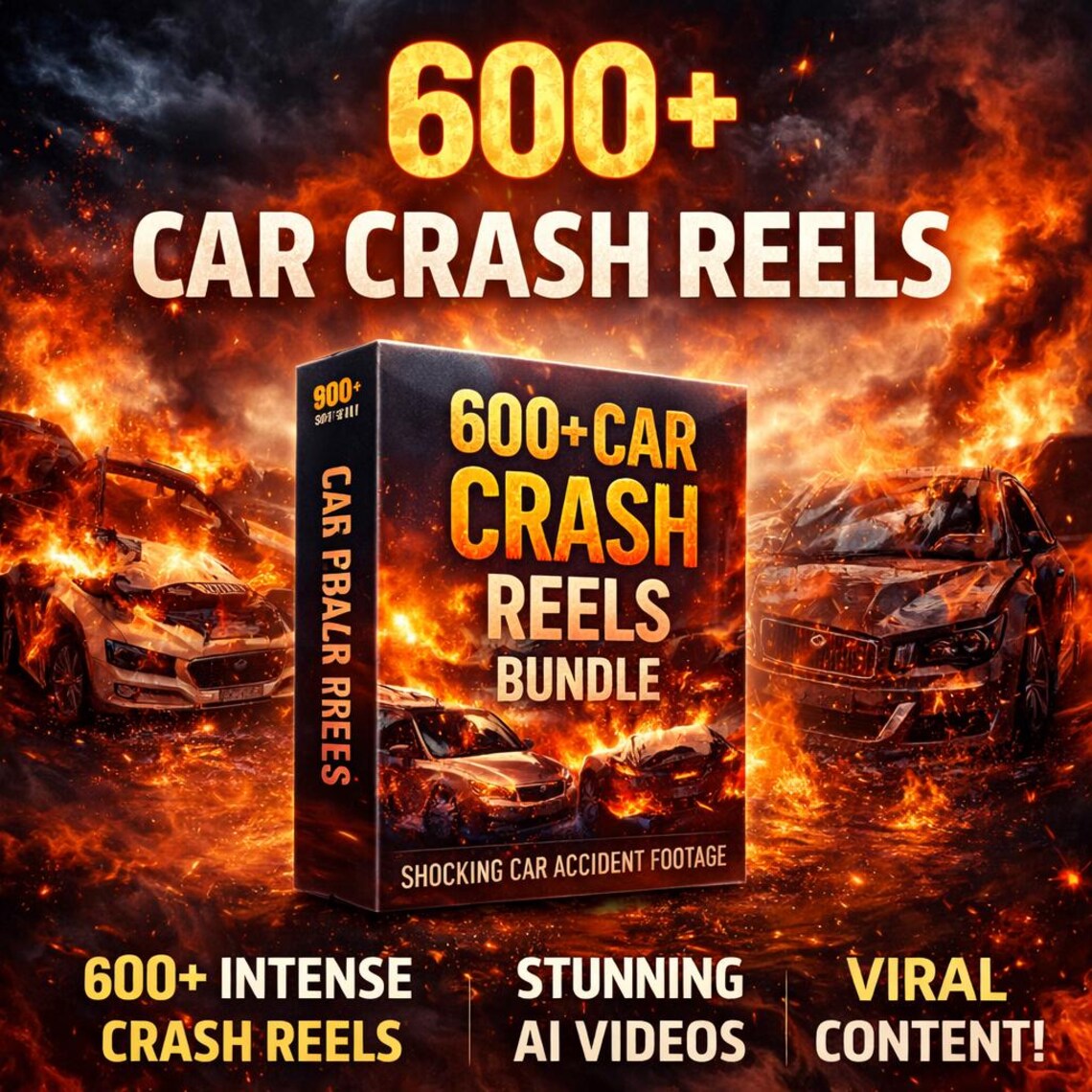 600+ Car Crash Reels Bundle | No Copyright | No Watermark | HD Viral ...