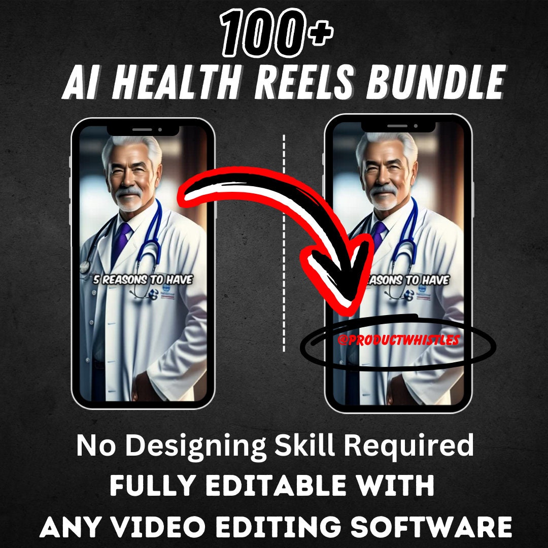 100 AI Health Reels Bundle, Ai Health Reels, Ready to Use Health ...