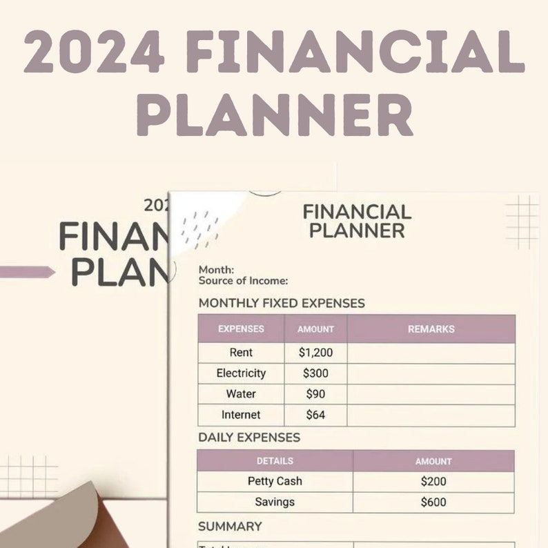 2024 Financial Planner Template Design, Financial Planner Template ...