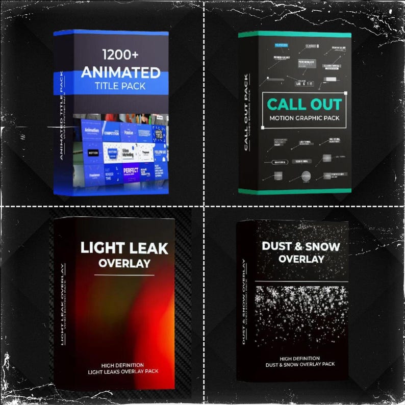 Premiere Pro Video Editing Assets Bundle: 4000+ Transitions, Titles ...
