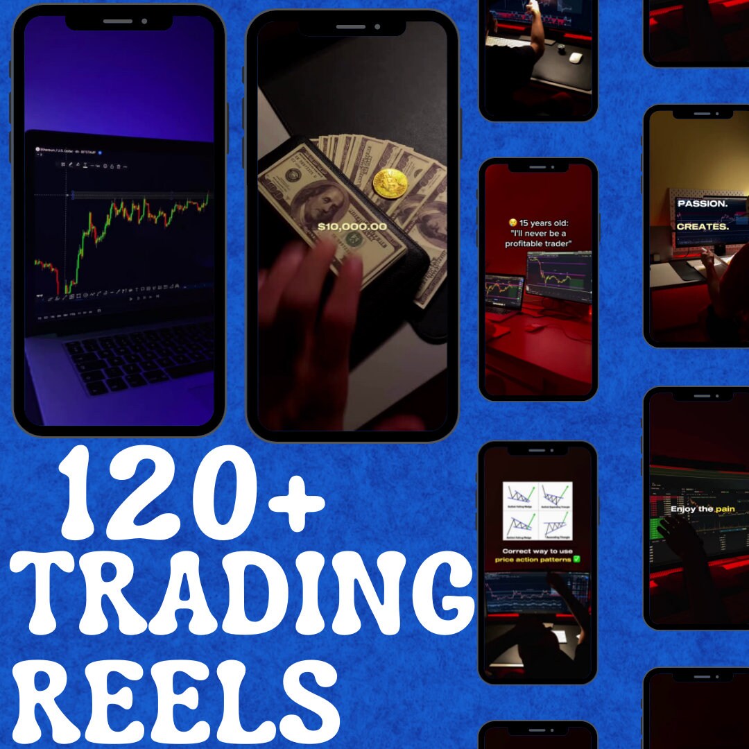 120 Trading Reels Bundle, Trading Reels for Instagram, Youtube, Tiktok ...