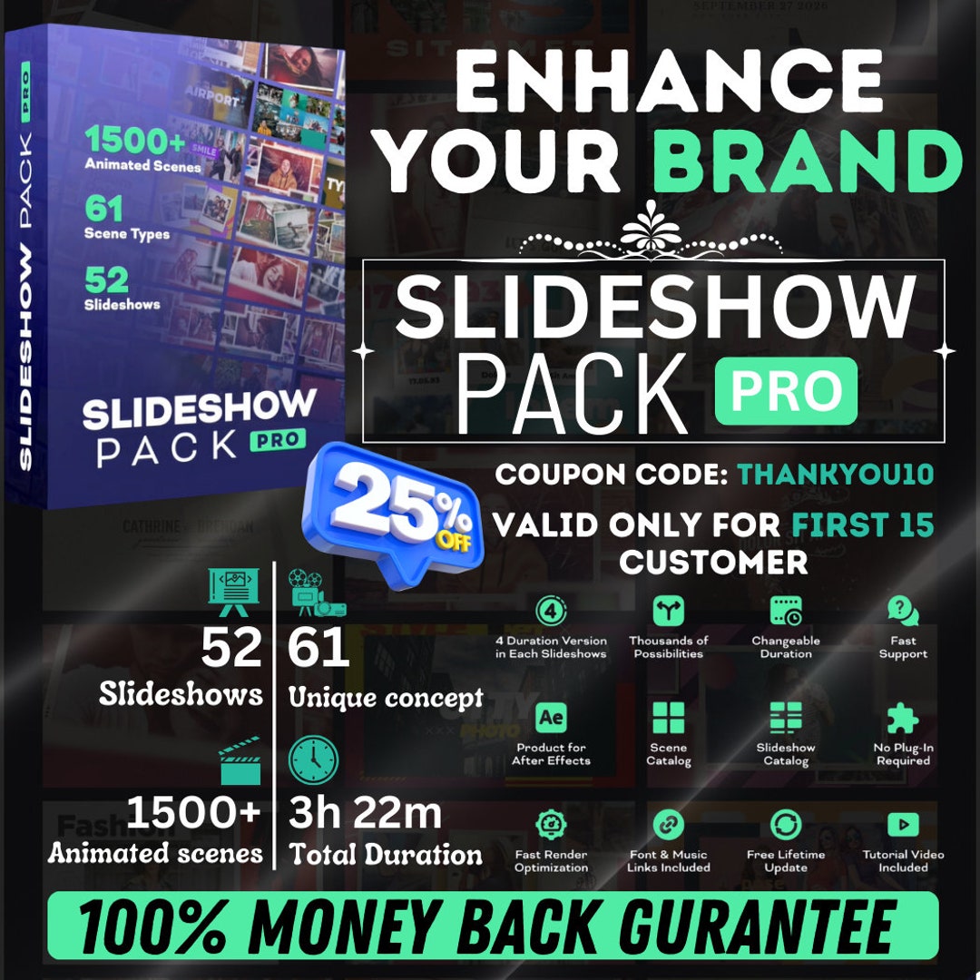 Slideshow Pack Pro: 1500+ Animated Scenes for Social Media - Etsy