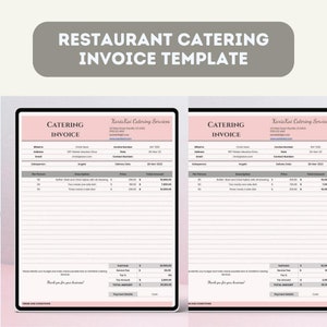 Restaurant Invoice Format Template, Editable Restaurant Invoice ...