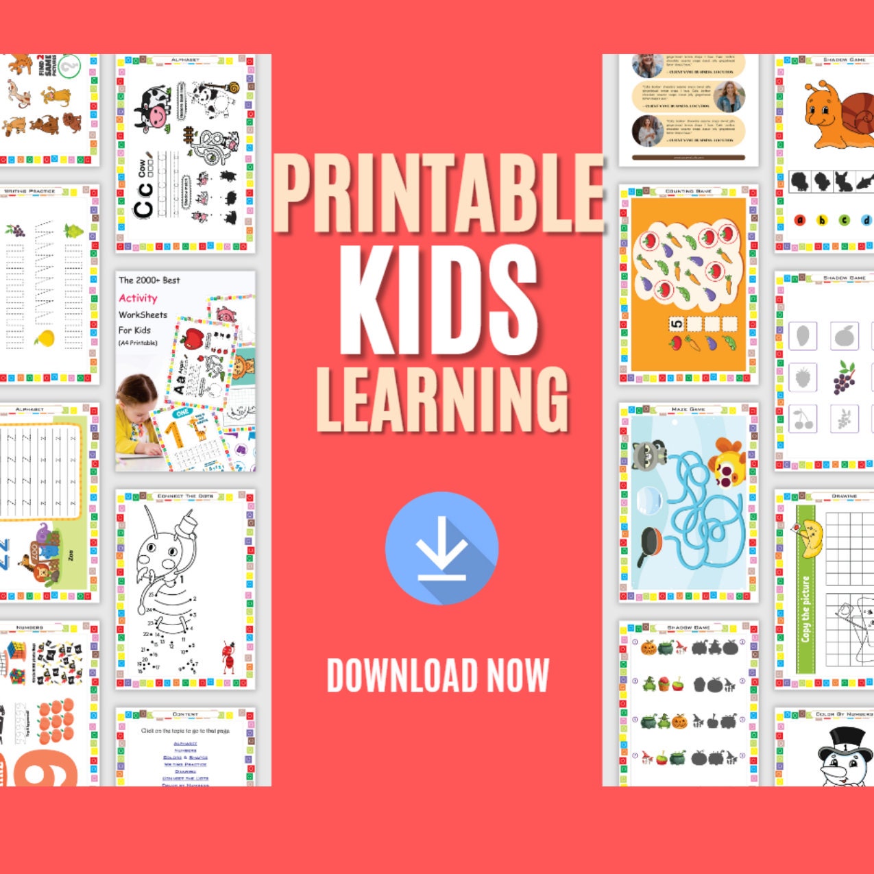 6000 Kids Worksheet Template Printable Worksheets Math - Etsy