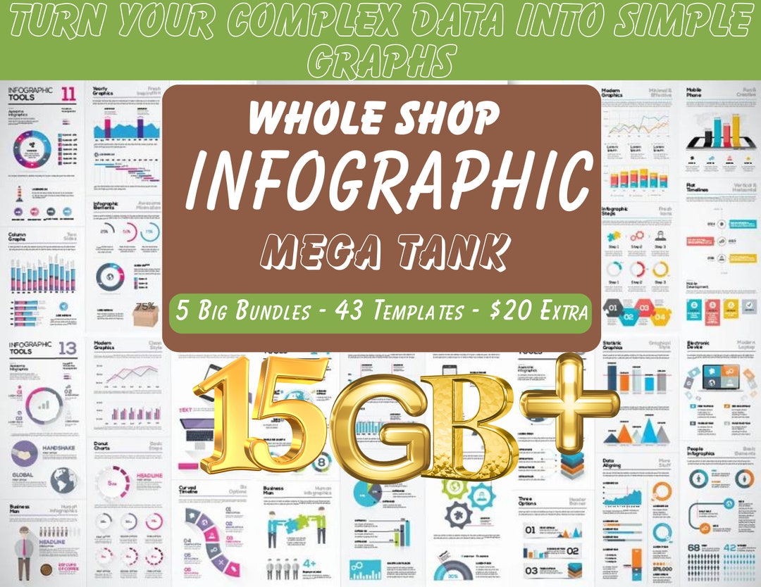 Infographic Mega Tank, Infographic Bundle, Infographic Pack, Business ...
