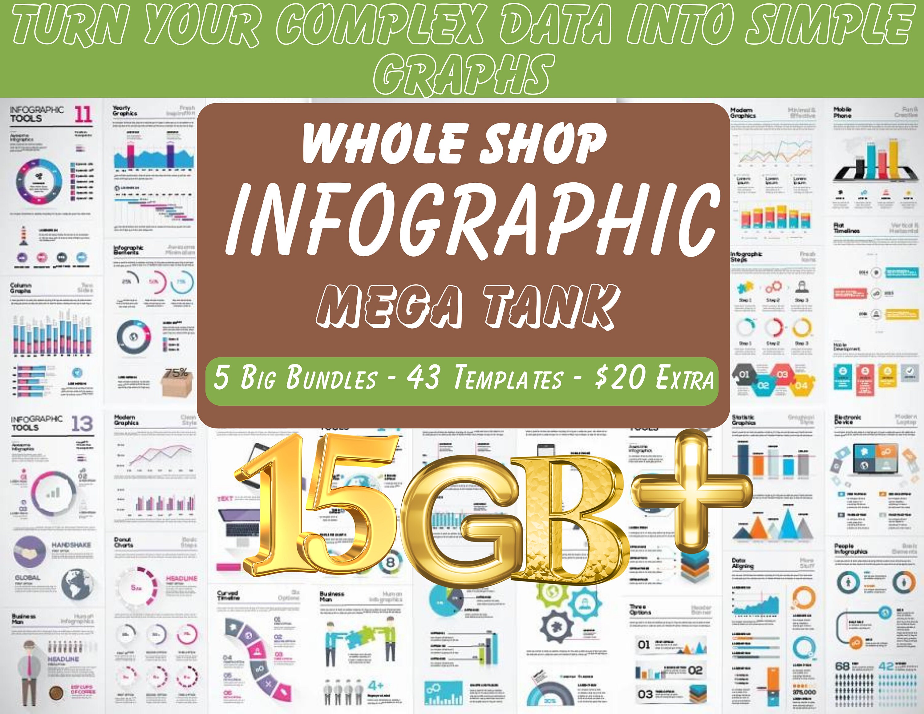 Infographic Mega Tank, Infographic Bundle, Infographic Pack, Business Infographic, Premium ...