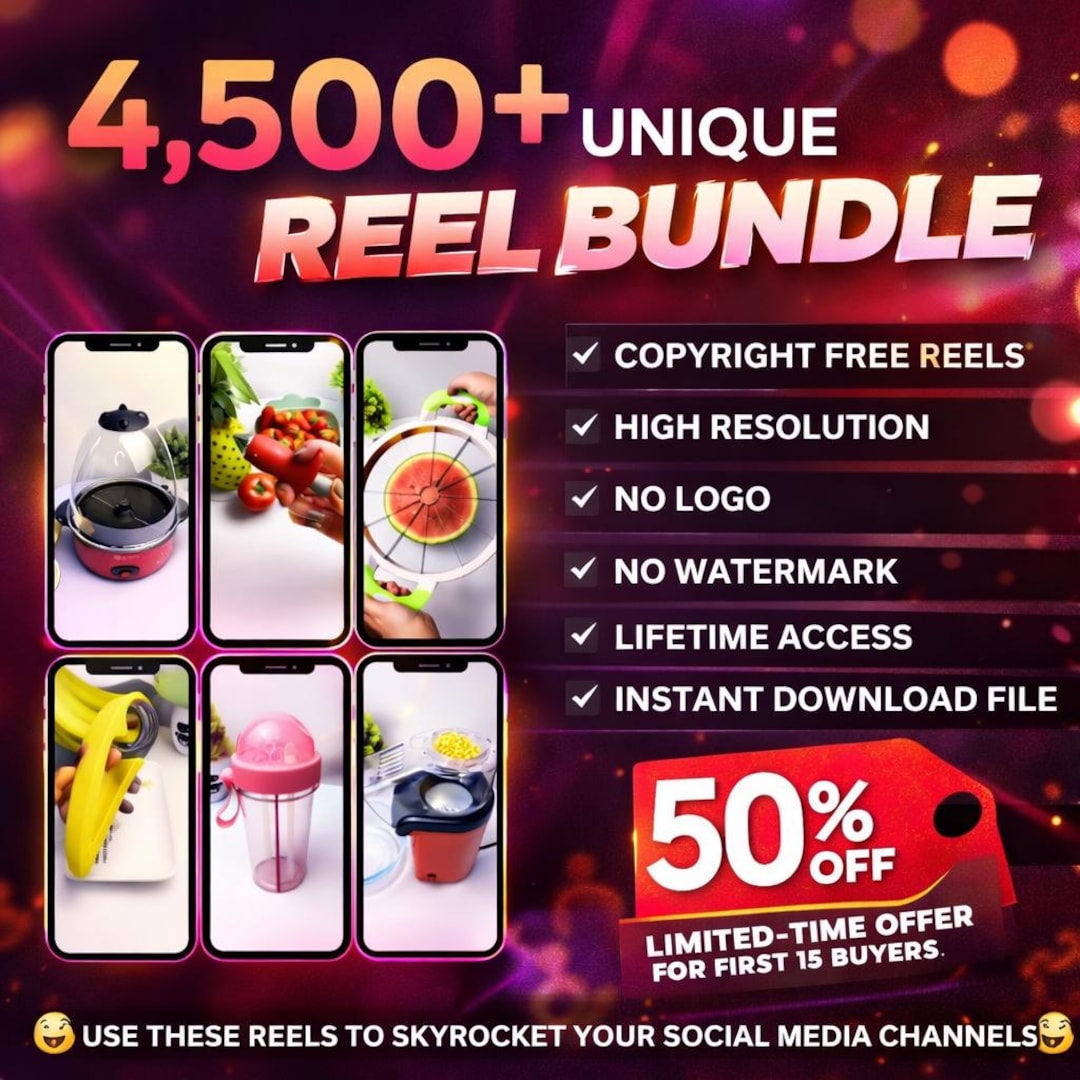 4500+ Copyright-free Reels Bundle | Ready-to-post Social Media Videos ...