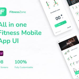Fitness Zone Mobile App UI Kit: Ui Design, Fitness App UI Design, UI ...