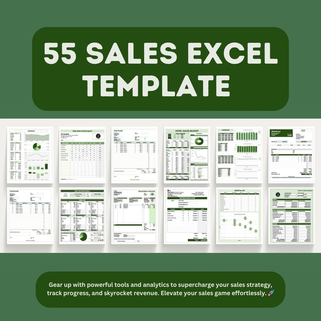 50+ Ultimate Sales Excel Template Bundle, Excel Template, Printable ...