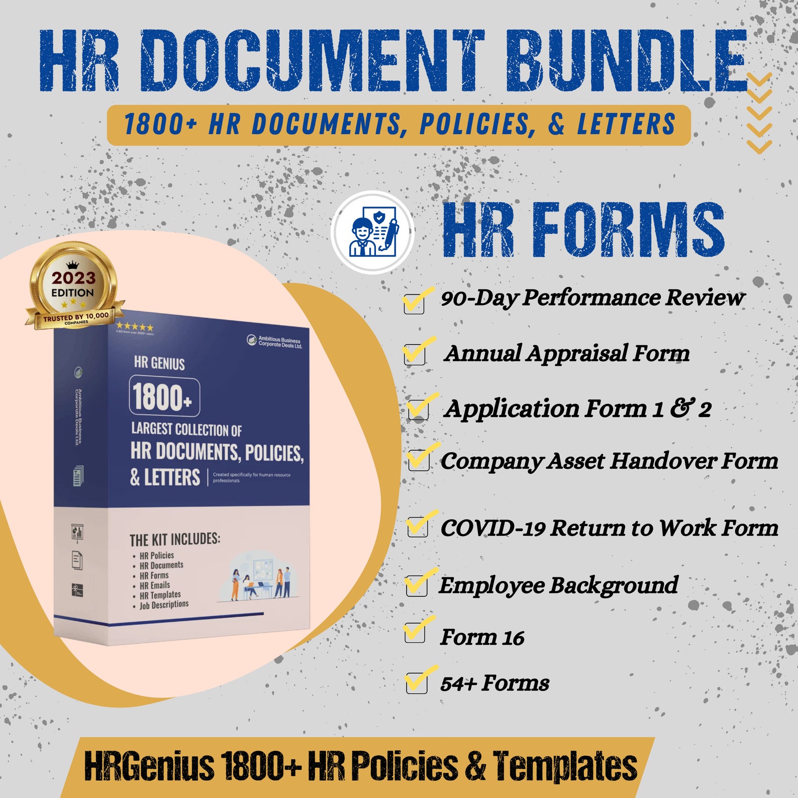 1800+ HR Policies & Template Bundle | HR Document Bundle | 1800+ HR ...