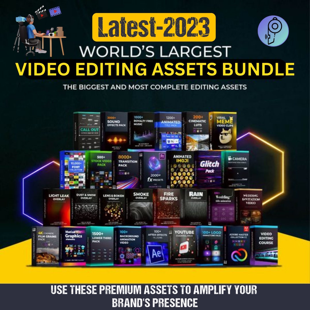 Complete Video Editing Assets Bundle: Transitions, Effects, Overlays ...
