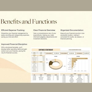 Editable Expense Statement Template: Excel Spreadsheet (digital ...