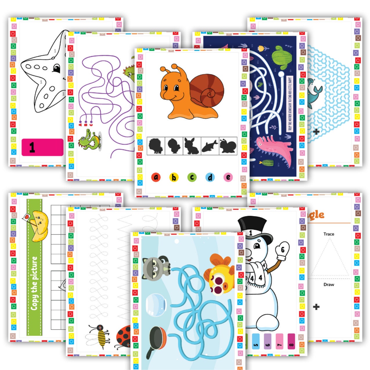 6000 Kids Worksheet Template Printable Worksheets Math - Etsy