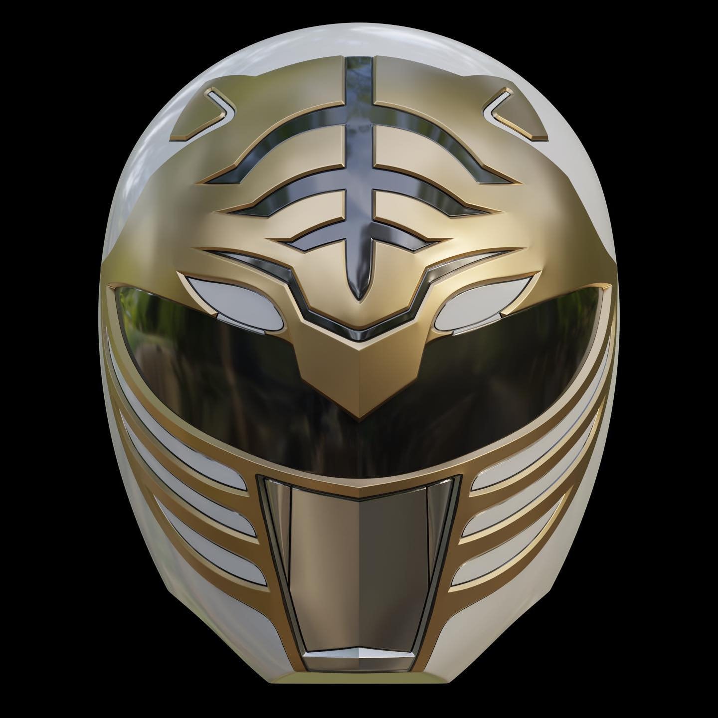 White Ranger MMPR Helmet 3D PRINTED Power Rangers Cosplay Halloween - Etsy