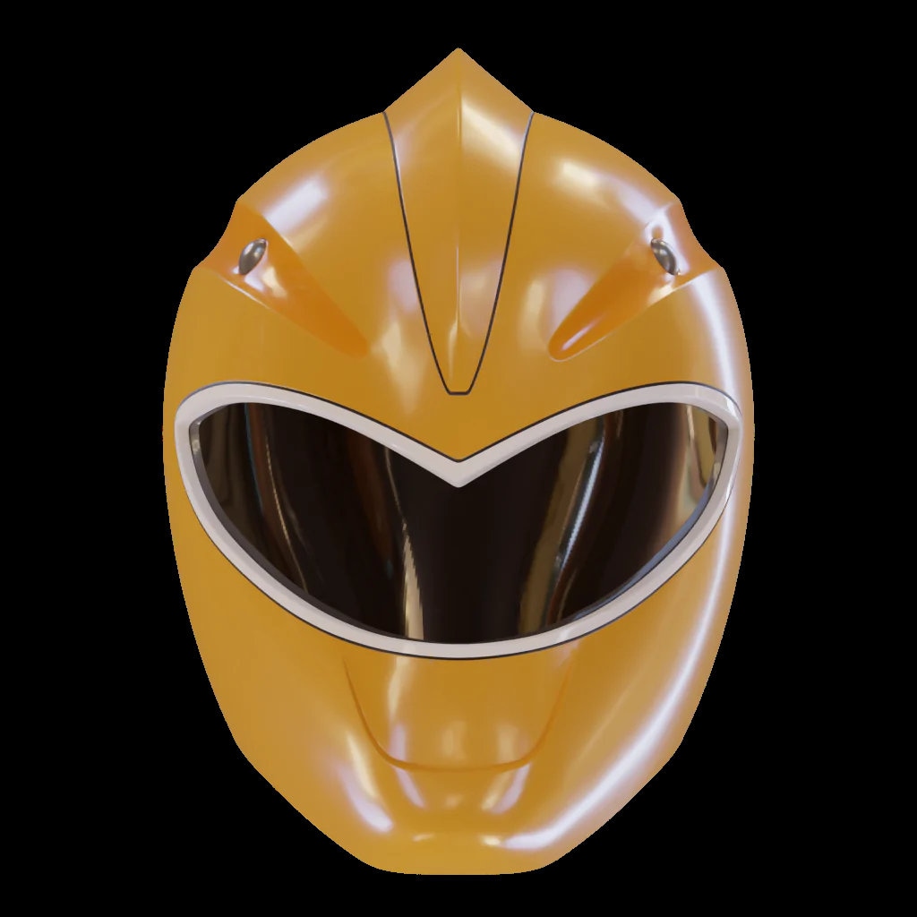 Yellow Ranger Dino Thunder Helmet 3D PRINTED Power Rangers Cosplay ...