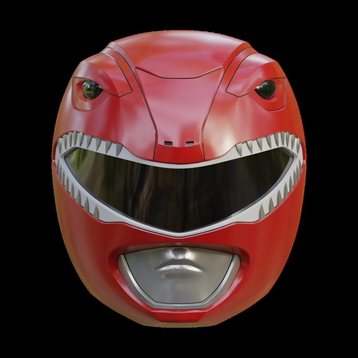 Red Ranger MMPR Helmet File 3D PRINTED Power Rangers Cosplay Halloween ...
