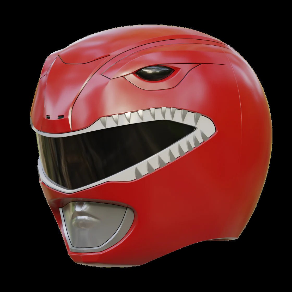 Red Ranger MMPR Helmet File 3D PRINTED Power Rangers Cosplay Halloween ...
