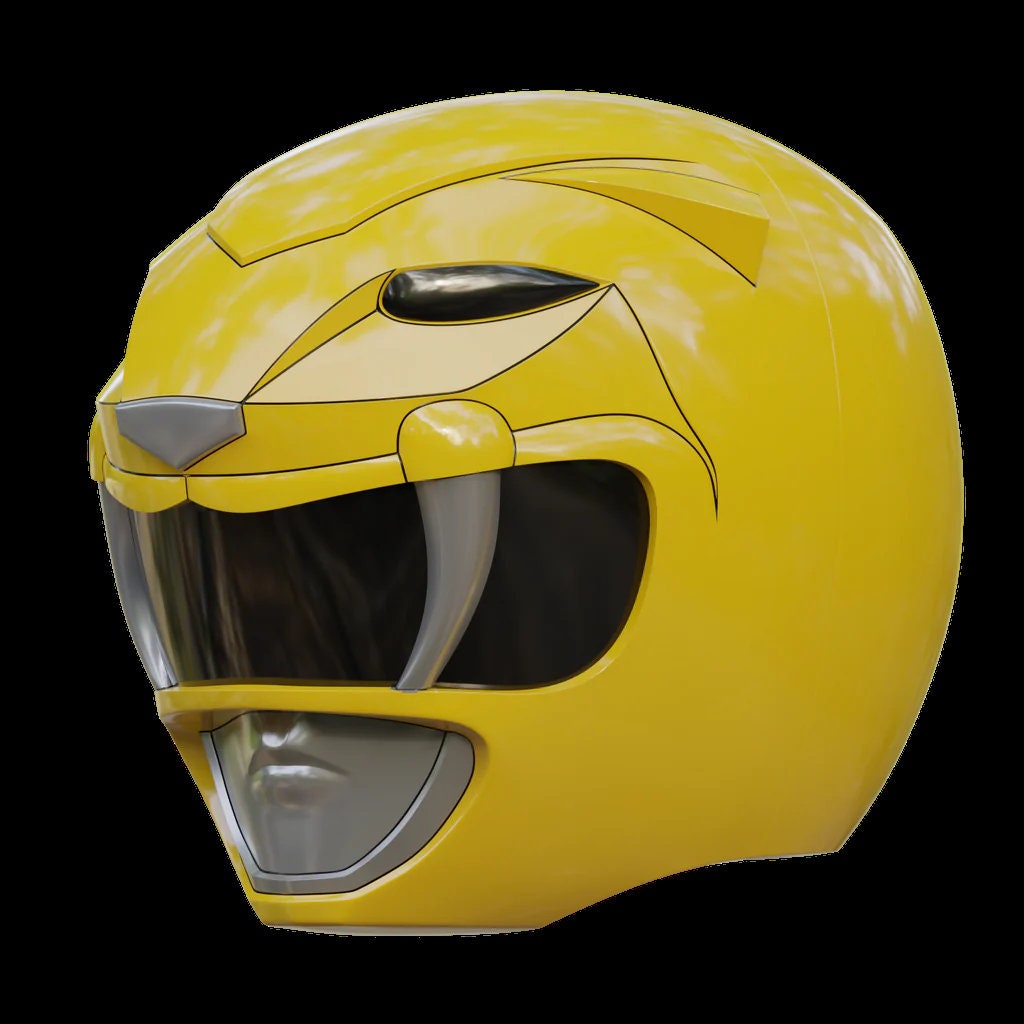 Yellow Ranger MMPR Helmet 3D PRINTED Power Rangers Cosplay Halloween - Etsy