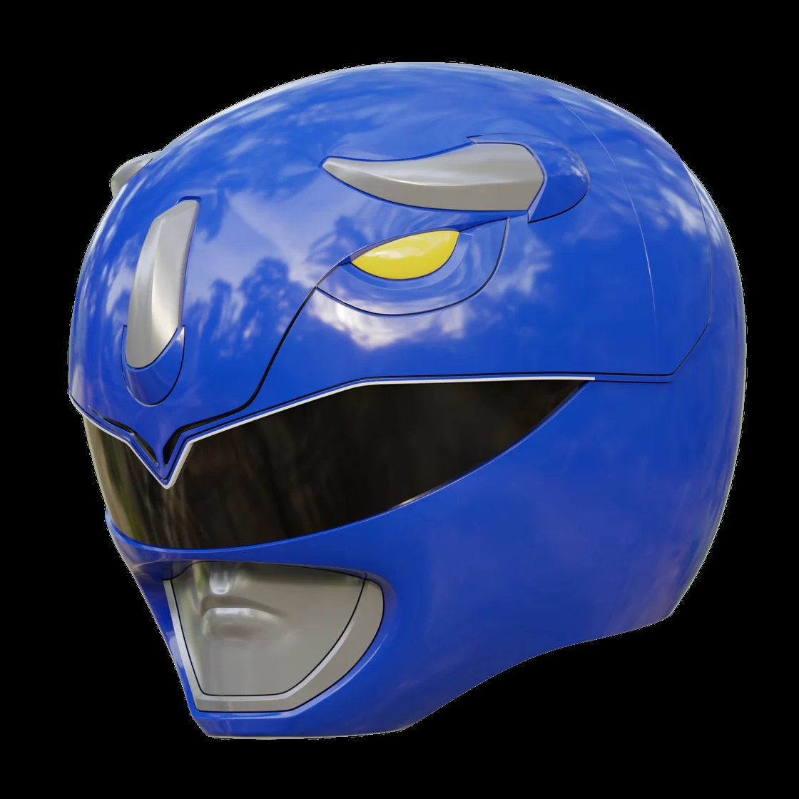 Blue Ranger MMPR Helmet 3D PRINTED Power Rangers Cosplay Halloween - Etsy