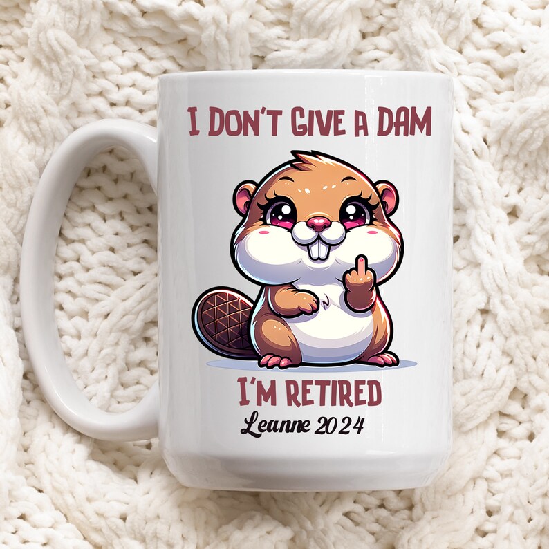 Officially Retired Beaver Mug Personalized Gift for Retired Teacher ...