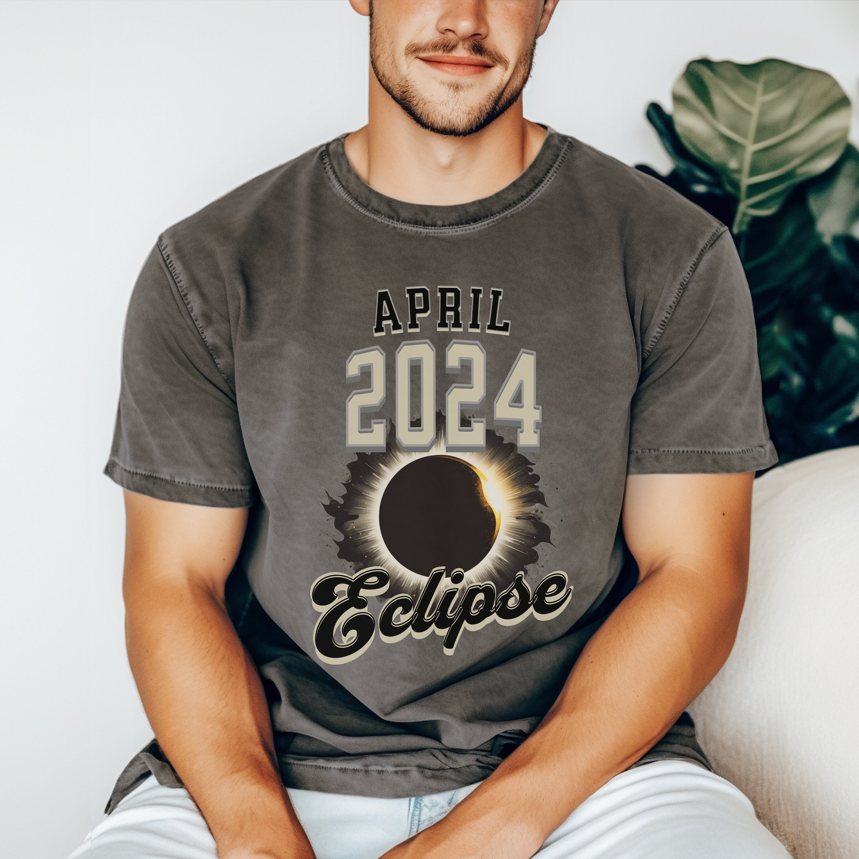 Solar Eclipse 2024 Comfort Colours T Shirt, Annular Eclipse Shirt ...