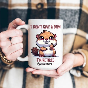 Officially Retired Beaver Mug Personalized Gift for Retired Teacher ...