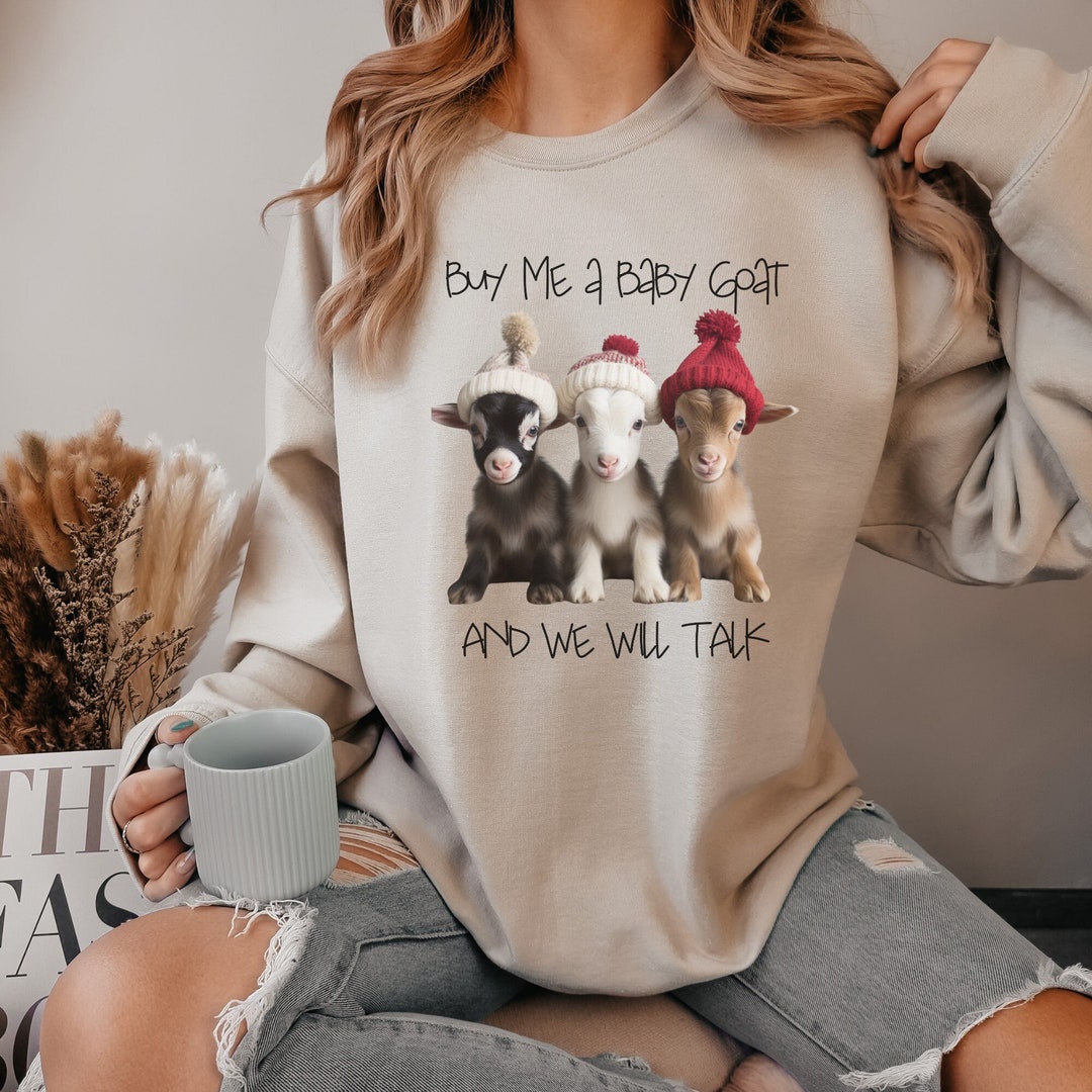 Baby Goat Sweater, Cute Christmas Goat Shirt, Farm Animal Lovers, Goat ...