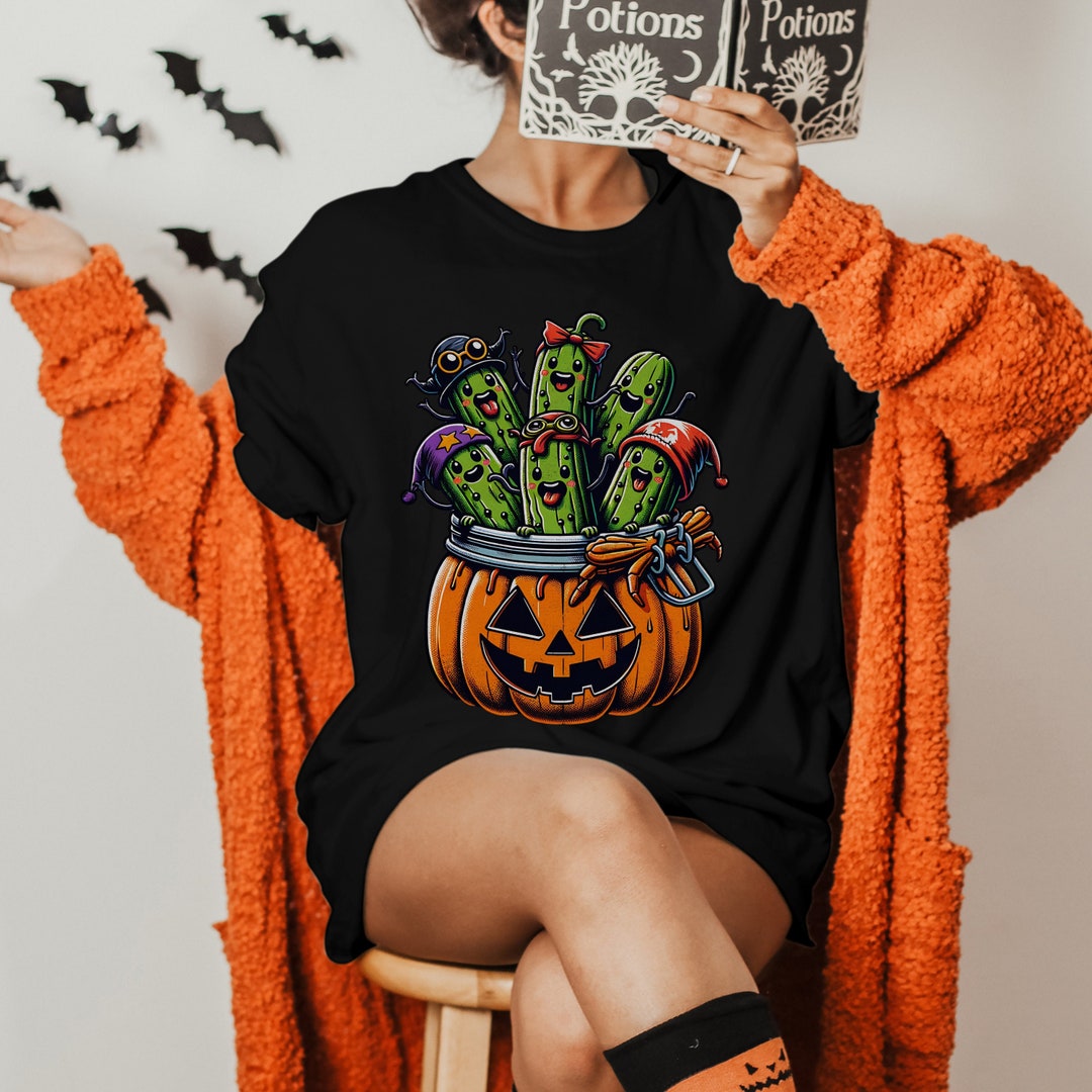 Halloween Pickle Tshirt Dill Pickle Fall Sweatshirt Pickle Halloween ...