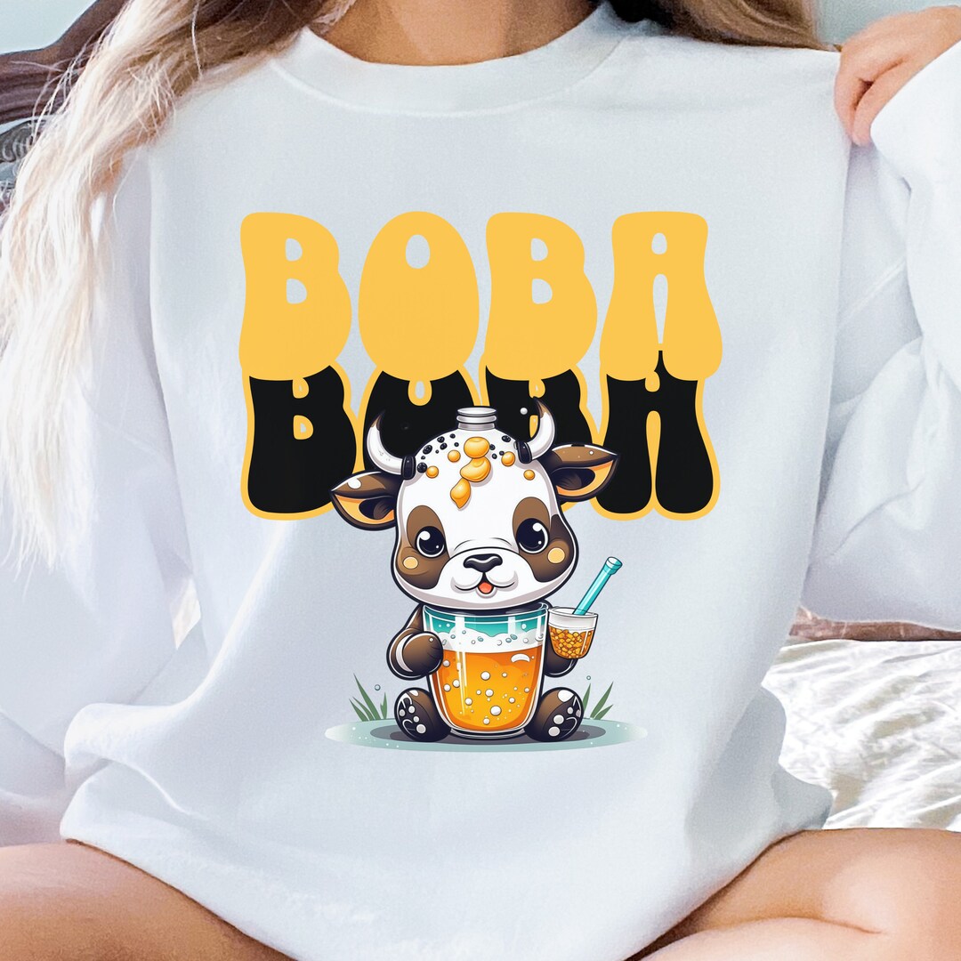 Boba Tea Highland Cow Sweater Cow Gifts for Cow Lovers Boba - Etsy