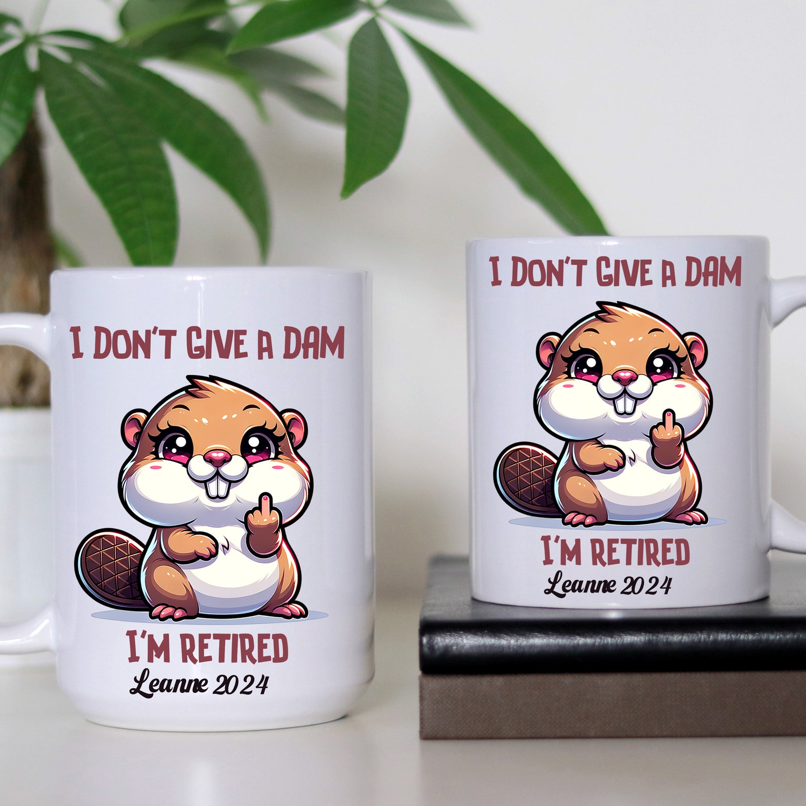 Officially Retired Beaver Mug Personalized Gift for Retired Teacher ...