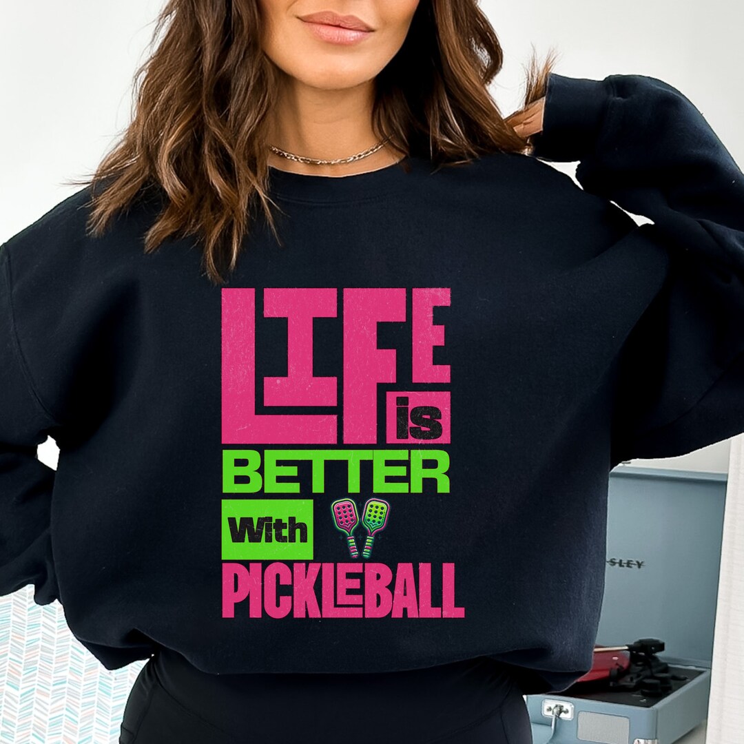 Pickleball Sweatshirt Retro 80s Neon T Shirt Pickleball Player Gift ...