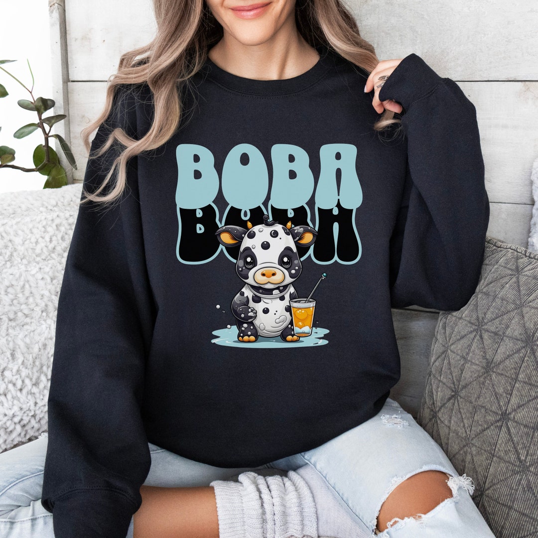 Boba Tea Highland Cow Sweater Cow Gifts for Cow Lovers Boba - Etsy