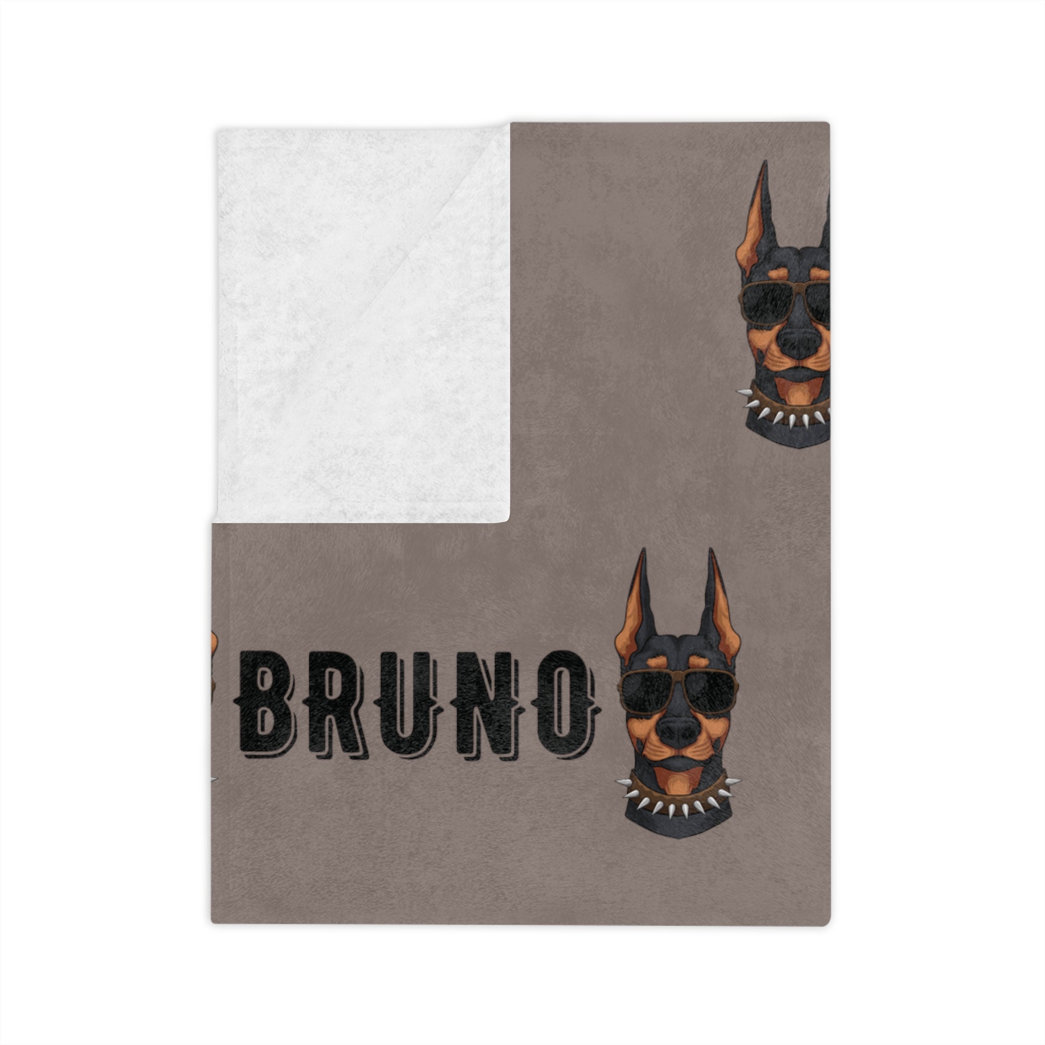 Personalized Doberman Pinscher Minky Blanket, Custom Doberman Name ...