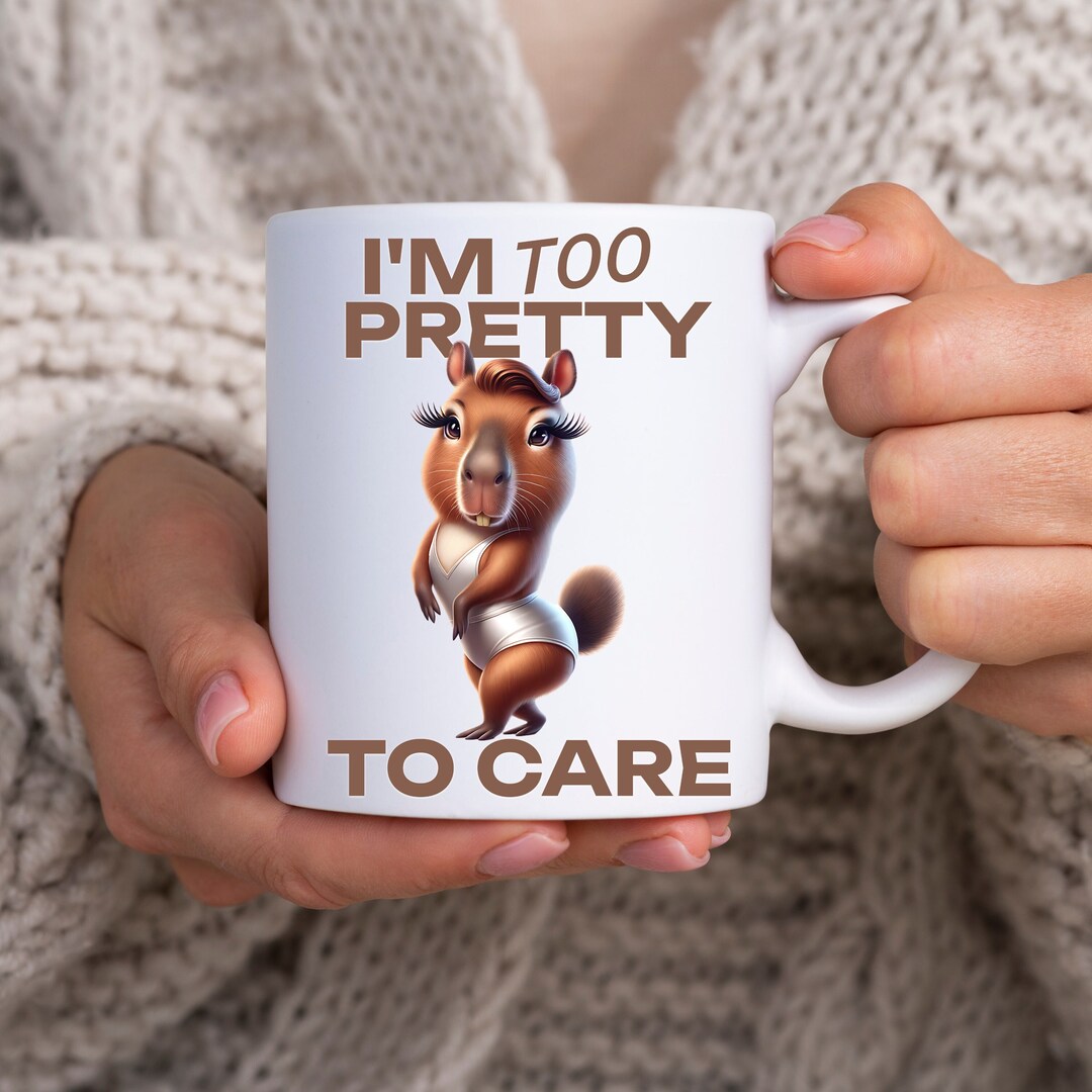 Funny Capybara Mug Gift for Nature Lover Cute Rodent Meme Coffee Cup ...