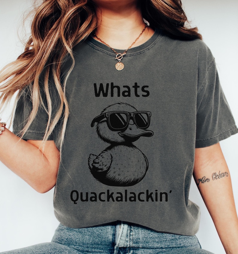 Duck Shirt Vintage Comfort Colors®, Animal Meme Unhinged Tshirt, Duck ...