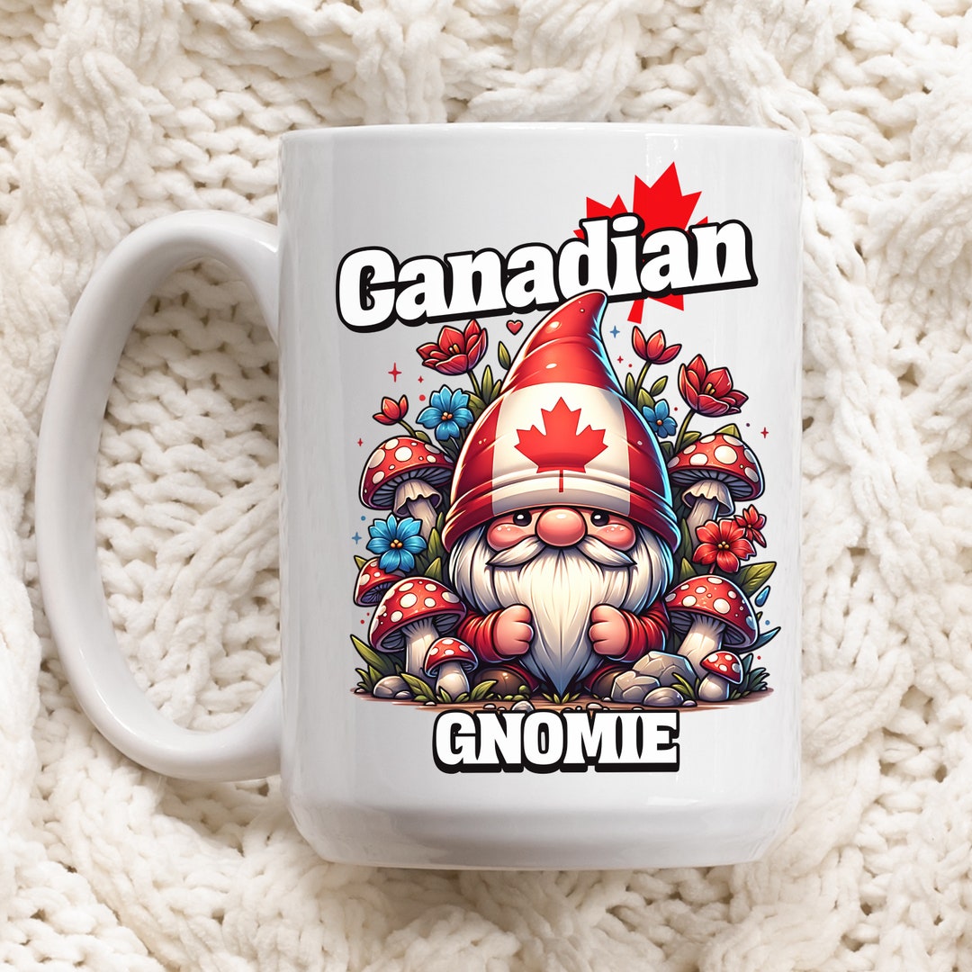 Canadian Gnome Mug Gift for Canada Day Giant 20oz Mushroom Coffee Cup ...