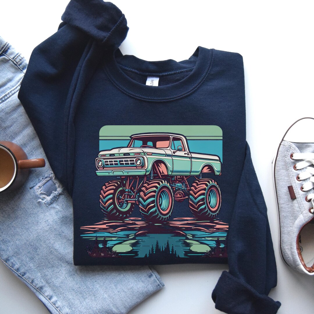 Mechanic Gift Idea, Retro Monster Truck Sweatshirt, Vintage off Road ...
