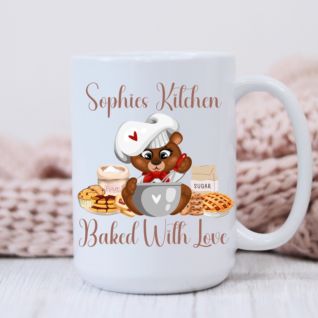 Personalized Baked With Love Baking Lover Coffee Mug, Custom Name ...