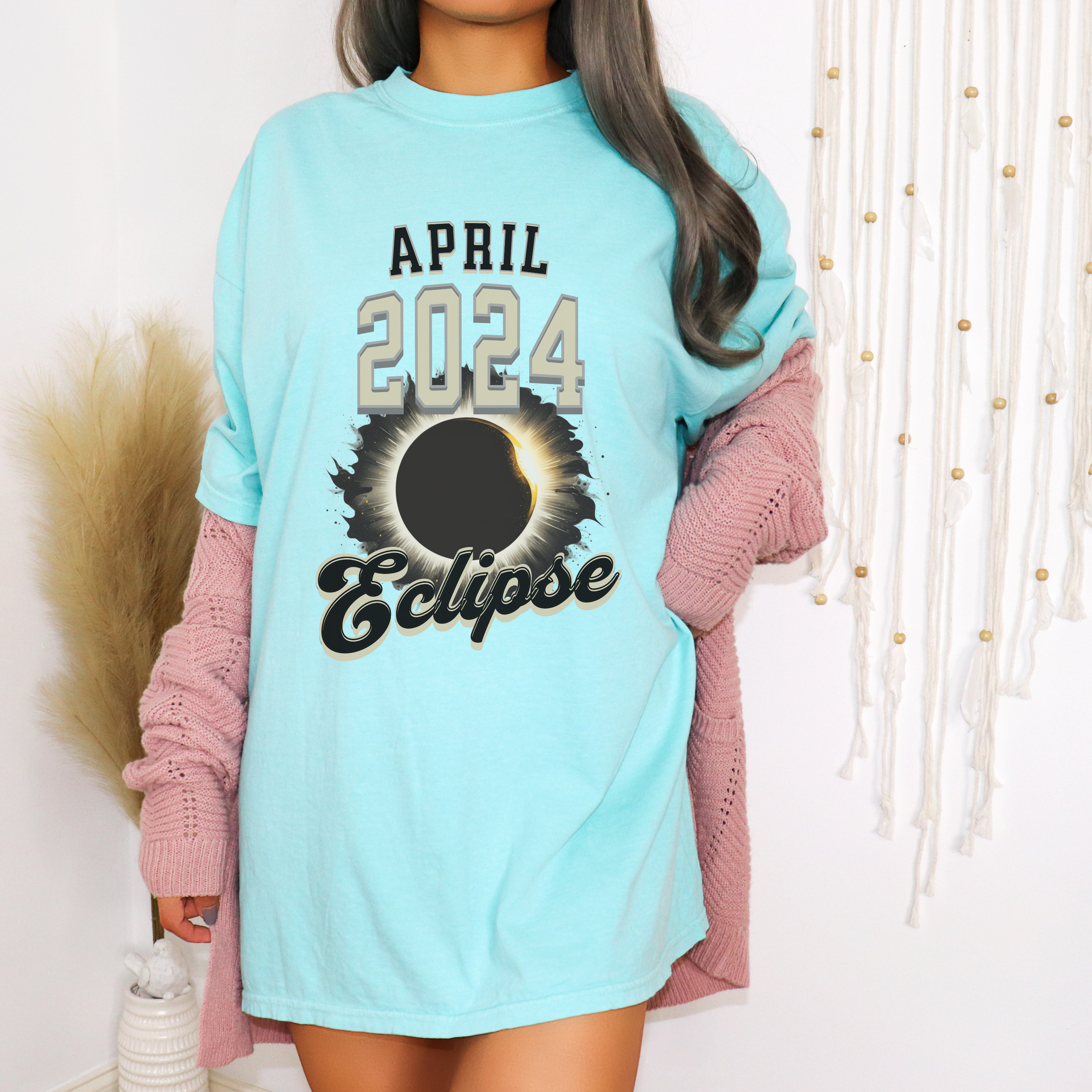 Solar Eclipse 2024 Comfort Colours T Shirt, Annular Eclipse Shirt ...