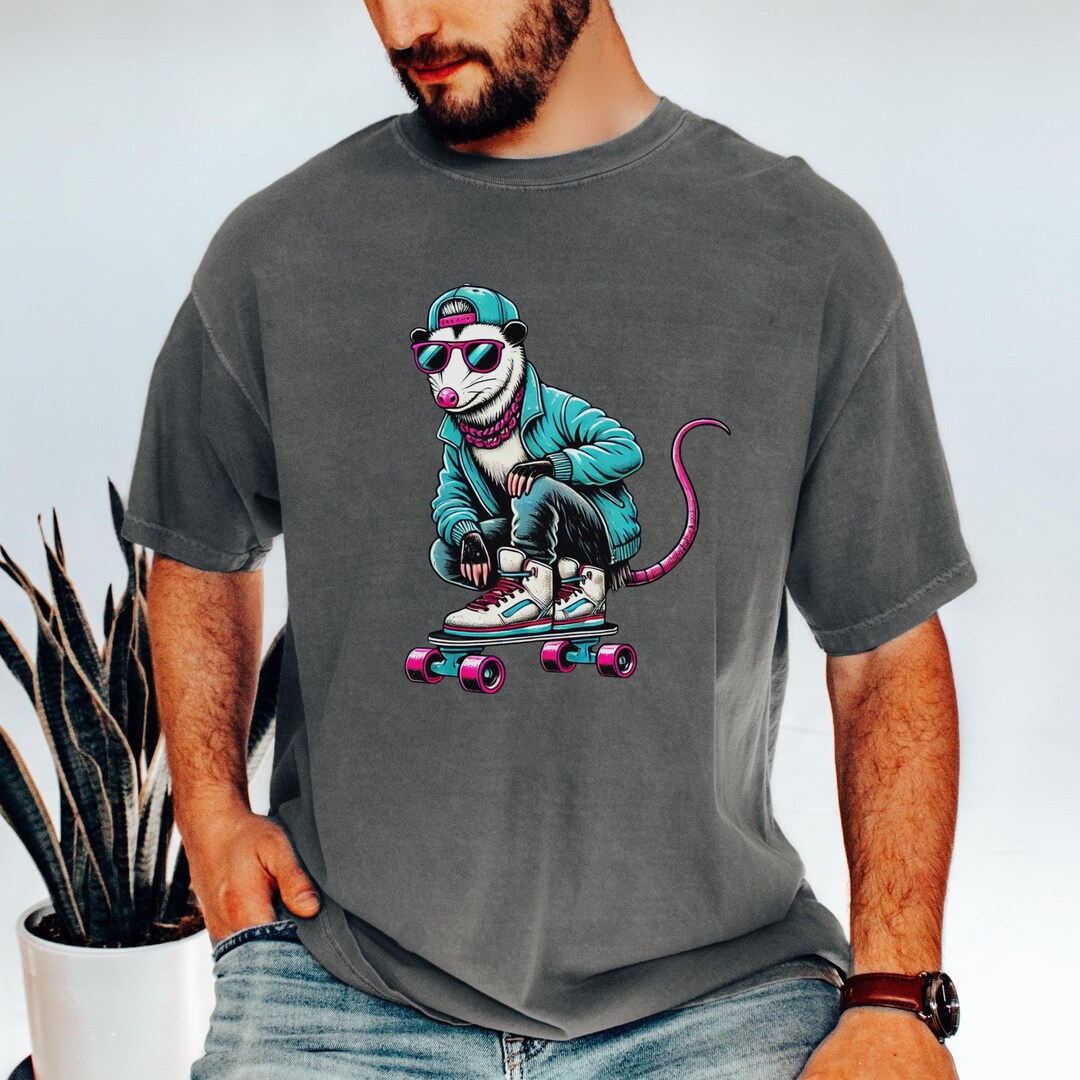 Opossum Shirt Retro 90s, Gen X Graphic Tee, Possum Gifts, Neon T Shirt ...
