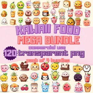 Kawaii Sweet Food Clipart 30 Cute Sweet Treats Clipart - Etsy Australia